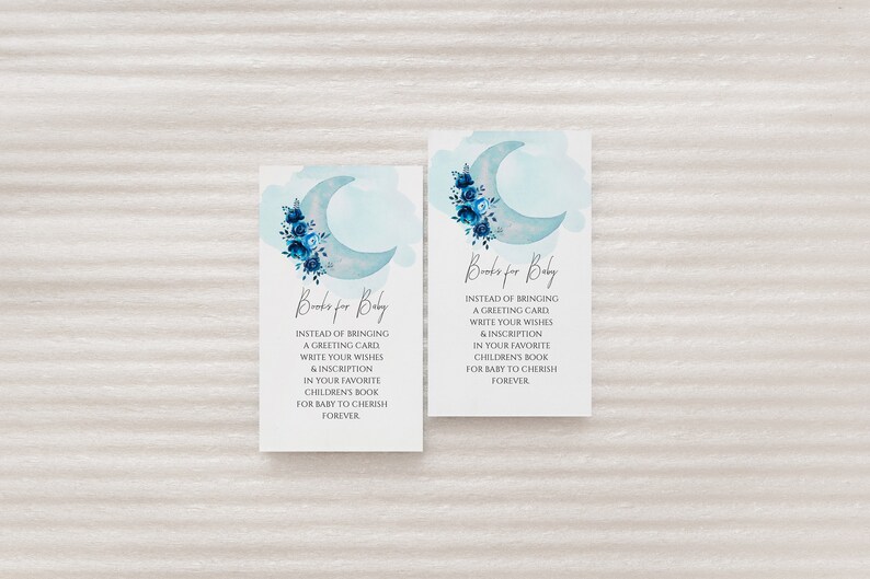 Over the Moon Boy Baby Shower Bundle Editable Invitation | Etsy