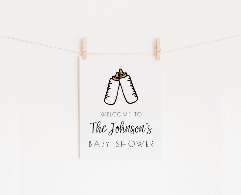 Poppin' Bottles Welcome Sign Couples Baby Shower - Etsy