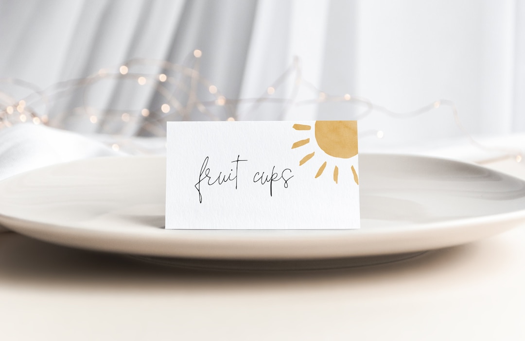 Sunshine Food Tent Template | Editable Our Little Sunshine Birthday ...