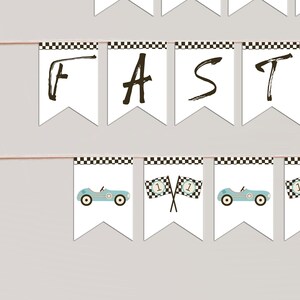 Fast ONE Banner Template Editable Race Car 1st Birthday Printable ...