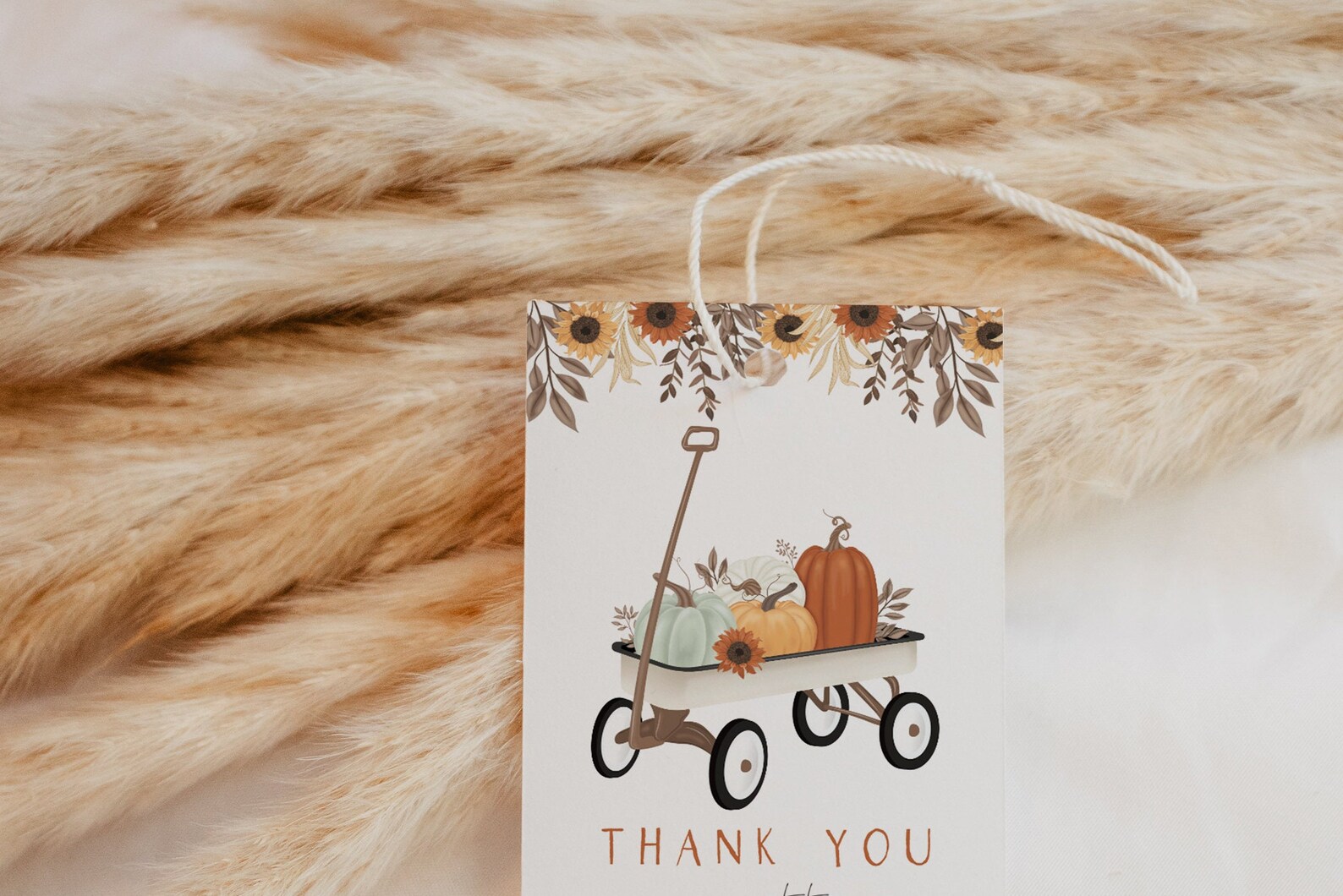 Editable Pumpkin Thank You Favor Tag Little Pumpkin Baby - Etsy