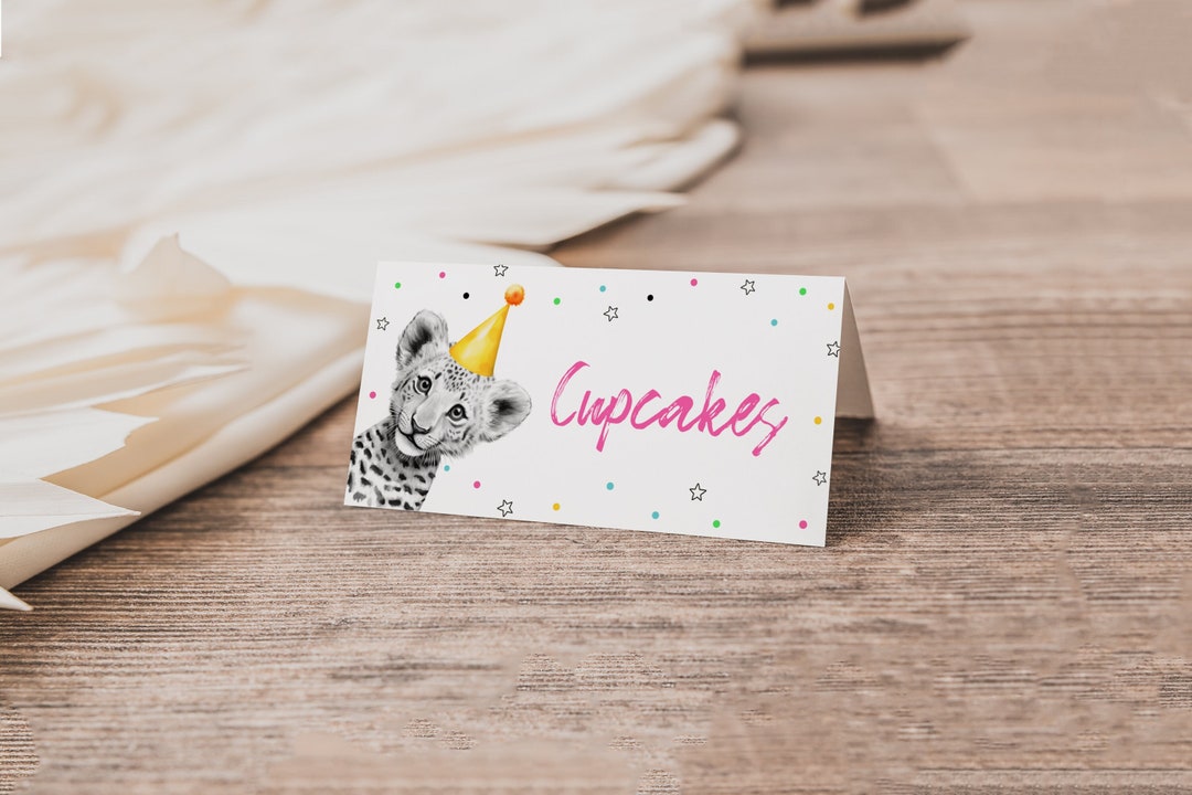 Editable Party Animals Food Tent Template | Girl Calling All Party ...