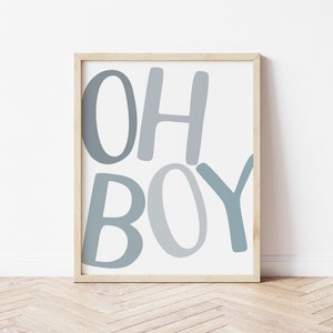 Oh Boy Printable Sign | Boy Baby Shower Decor | Oh Boy Editable Sign ...