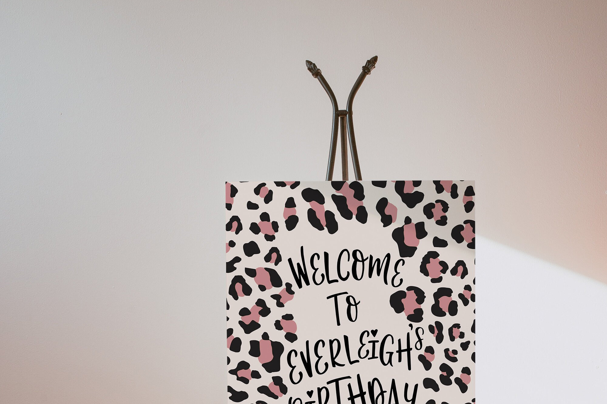 Wild One Welcome Sign Template | Pink Leopard Two Wild Birthday Party ...