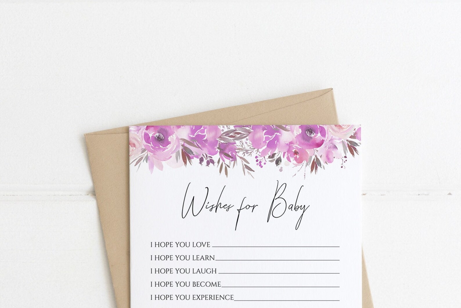 Moon Wishes for Baby Shower Printable Game Purple Over the - Etsy