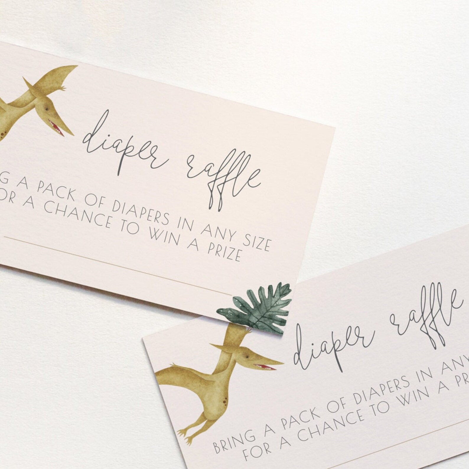 Dinosaur Diaper Raffle Ticket Template Dino Baby is Hatching - Etsy