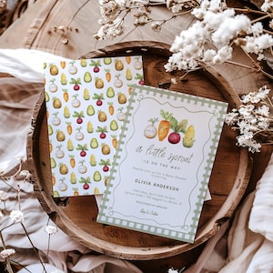 Little Sprout Baby Shower Invitation Template | Editable A Little ...