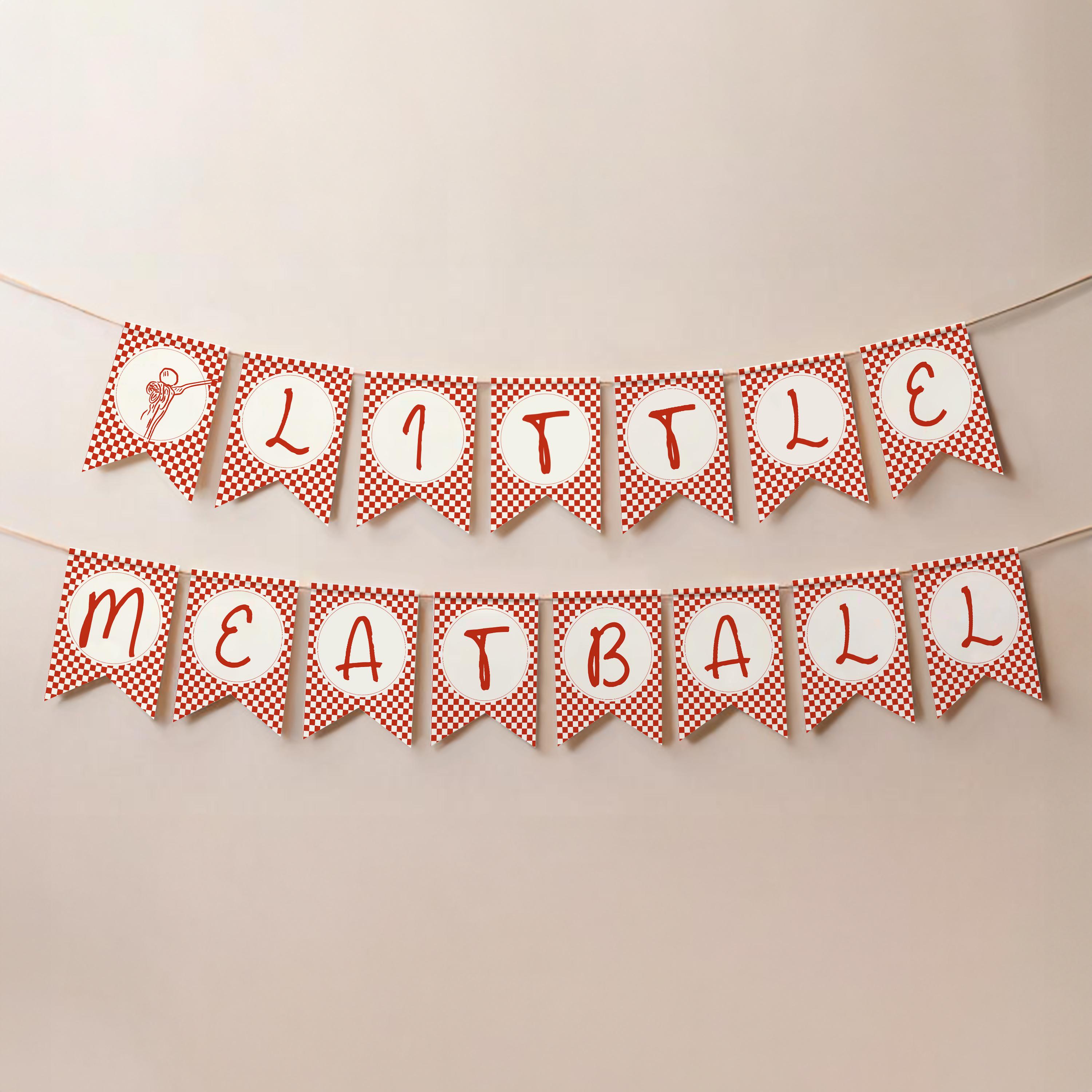 Little Meatball 1st Birthday Bundle - Editable Spaghetti Package ...