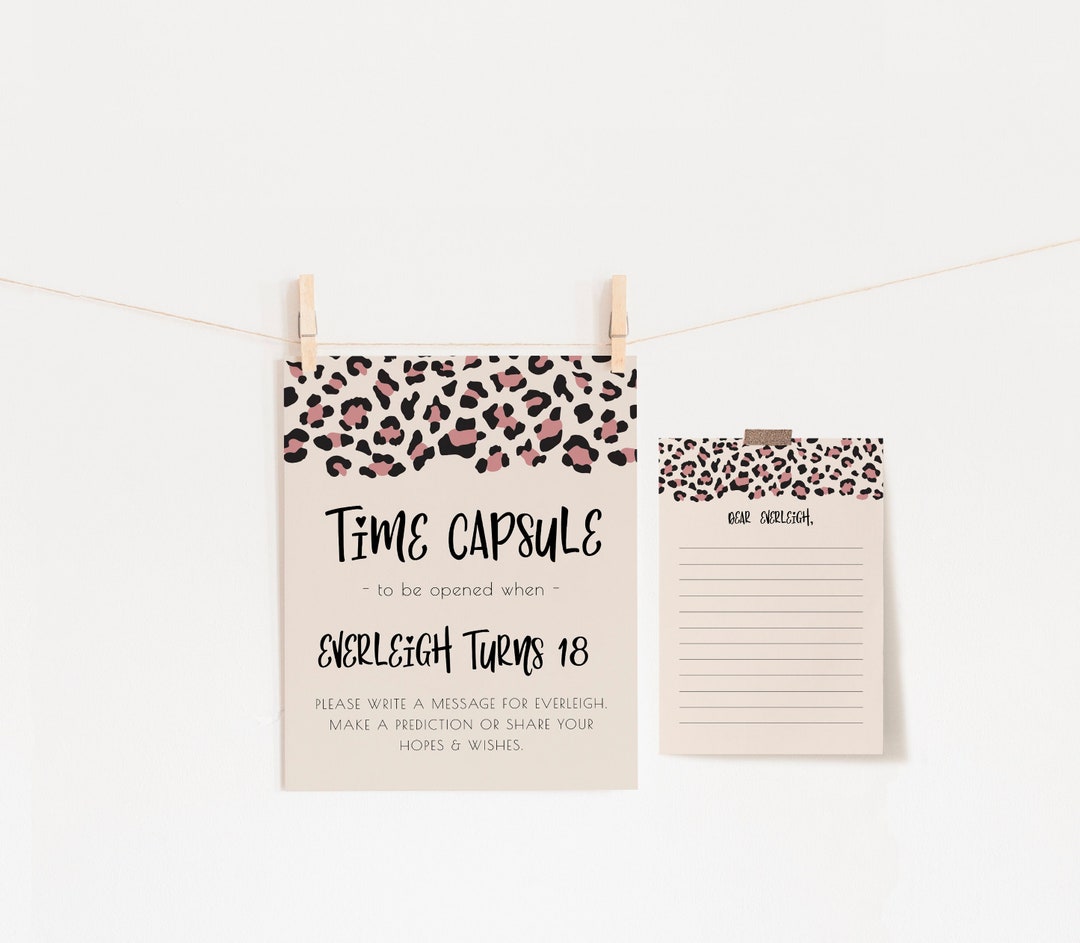 Wild One Time Capsule 1st Birthday Sign Editable Template - Etsy