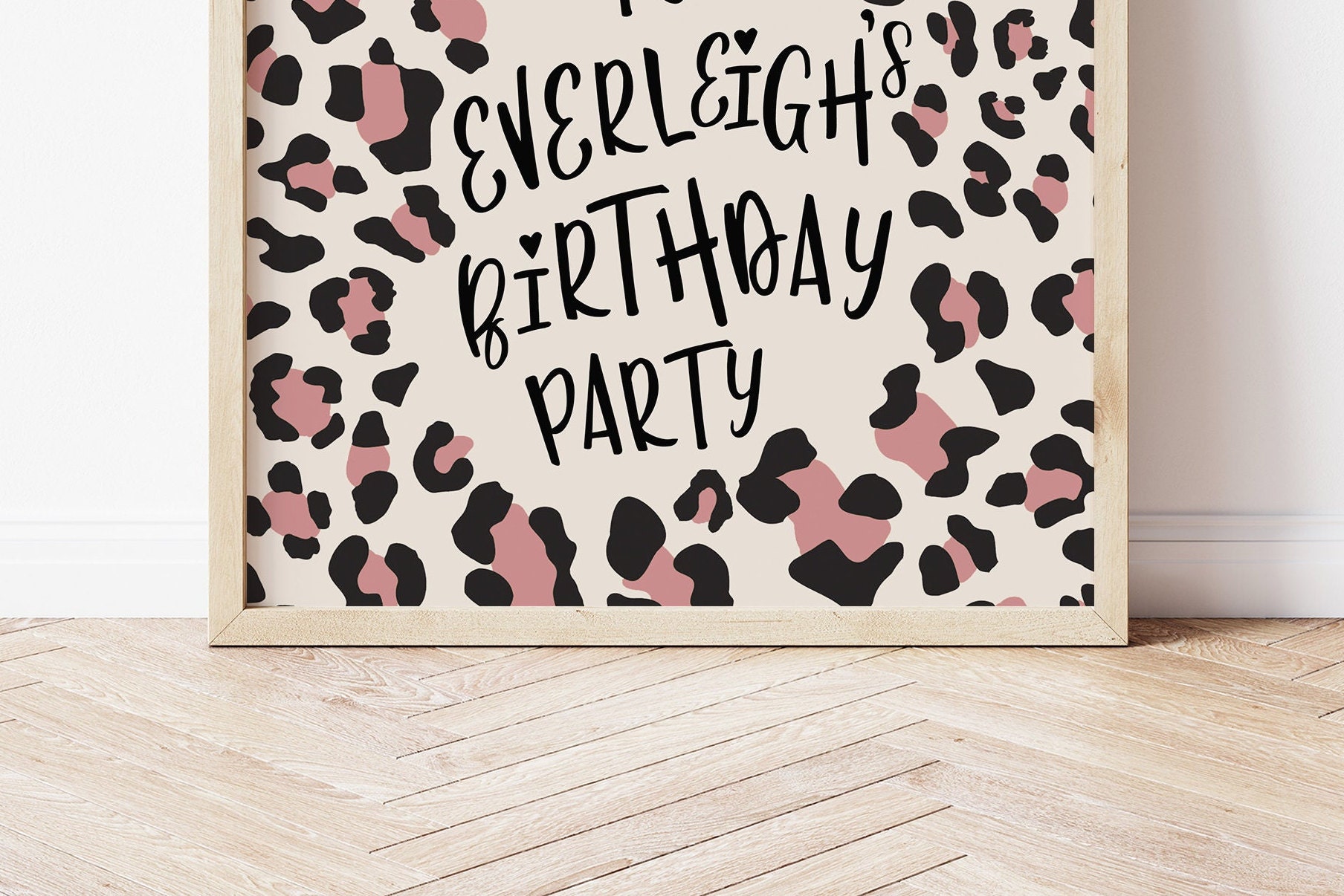 Wild One Welcome Sign Template | Pink Leopard Two Wild Birthday Party ...