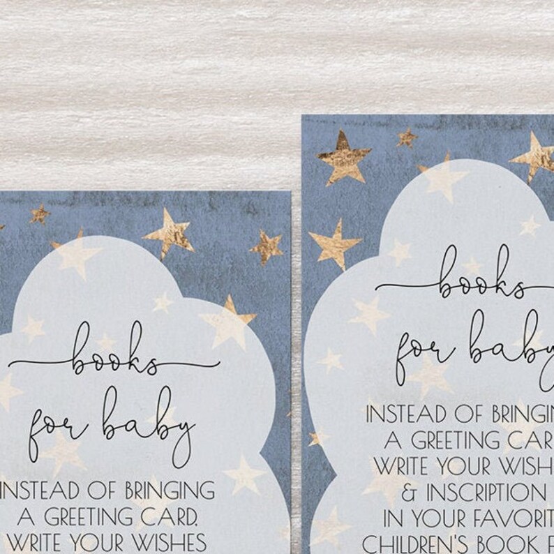 Twinkle Books for Baby Insert Boy Little Star Baby Shower - Etsy