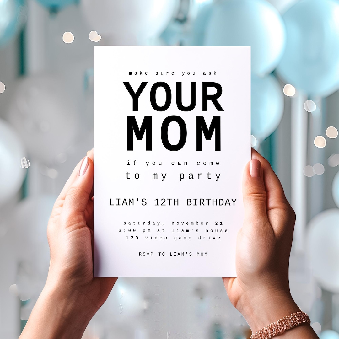 Editable Boy Birthday Invitation Template | Ask Your Mom Printable ...