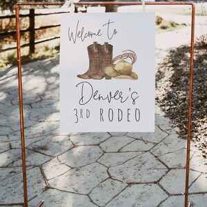 3rd Rodeo Birthday Bundle Editable Templates | Cowboy Invitation ...