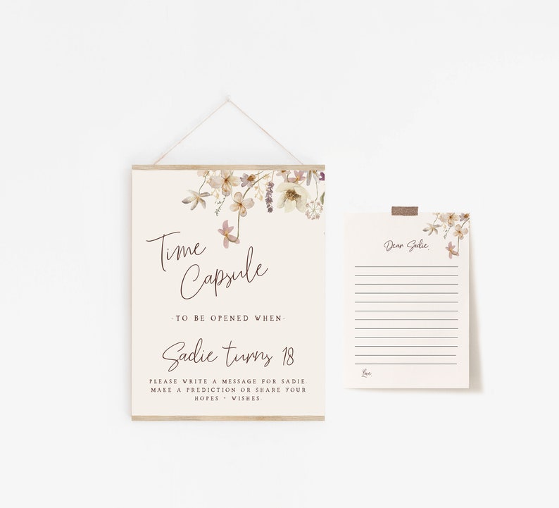 Wildflower 1st Birthday Bundle Editable Templates | Floral Girl Our ...