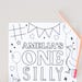 One Silly Goose Coloring Sheet Template | Editable Goose 1st Birthday ...