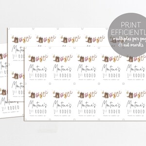 1st Rodeo Thank You Favor Tag | Cowgirl 1st Birthday Printable Gift Tag ...