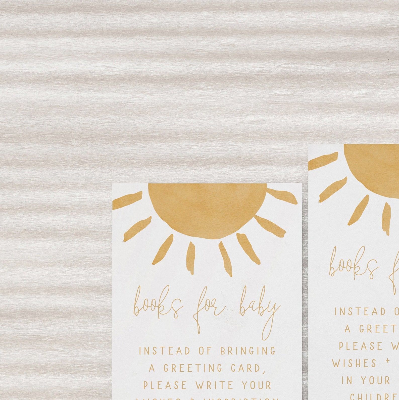 Sunshine Books for Baby Template Insert | Sun Baby Shower Stock the ...