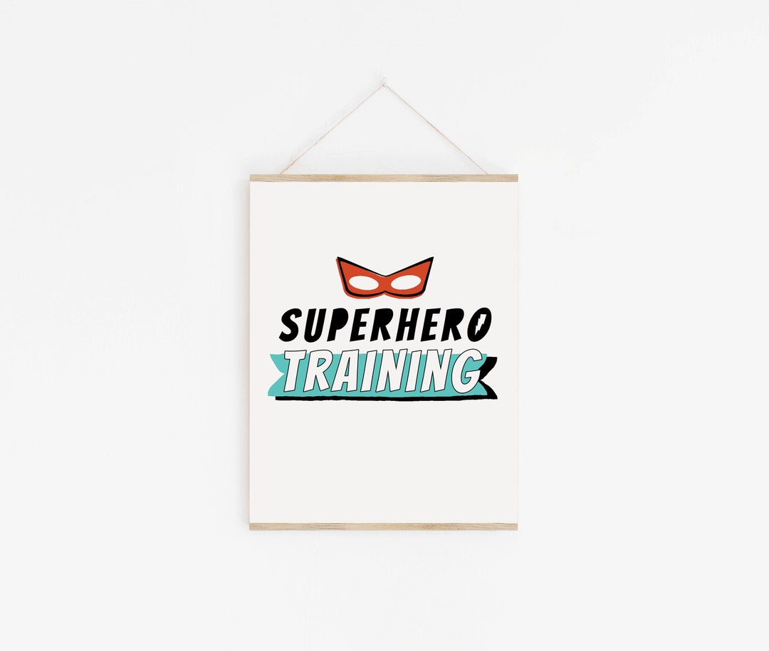 Superhero Birthday Decor | Superhero Training Sign Modern Super Hero ...