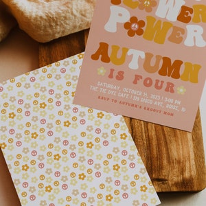 Flower Power Birthday Party Invitation 70s Tie Dye Party - Etsy
