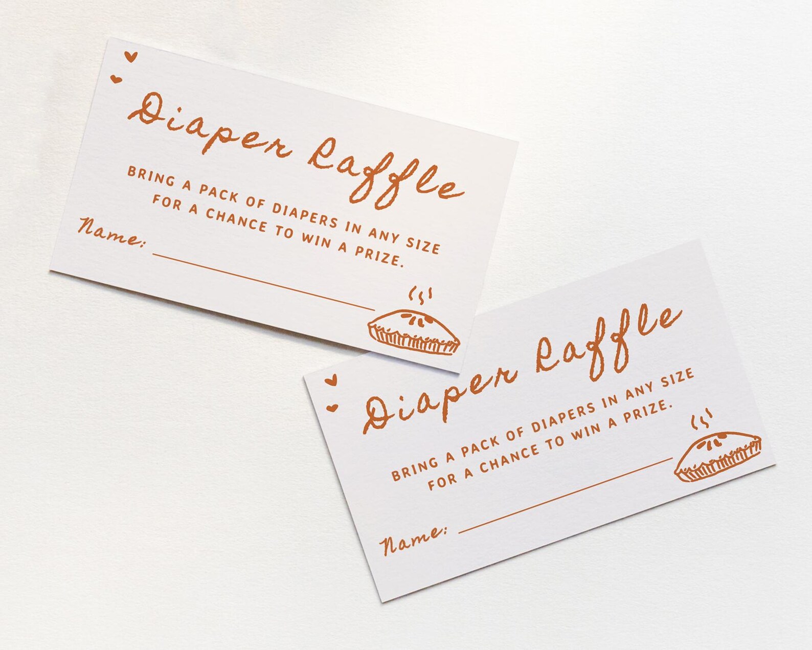 Cutie Pie Diaper Raffle Ticket Template | Editable A Little Cutie Pie ...