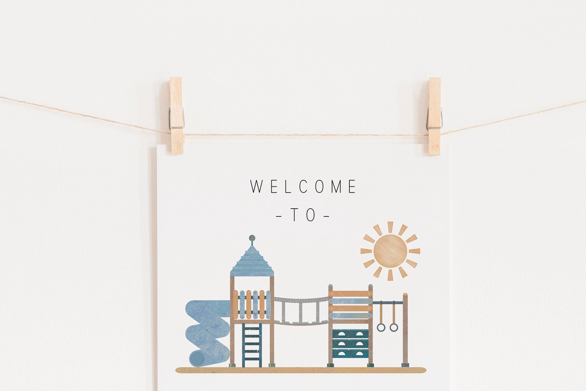 Playground Birthday Editable Welcome Sign Outdoor Park Boy - Etsy