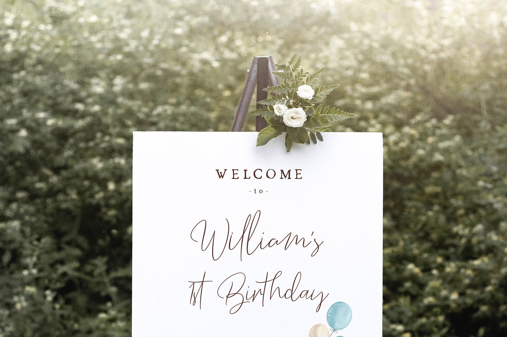 Golf 1st Birthday Welcome Sign Template | Hole in ONE First Birthday ...
