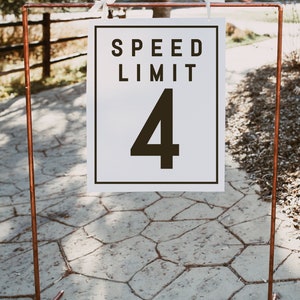 Speed Limit 4 Sign Template | Need FOUR Speed Race Car Birthday Party ...