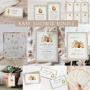 Little Sprout Baby Shower Bundle Templates | Editable A Little Sprout ...