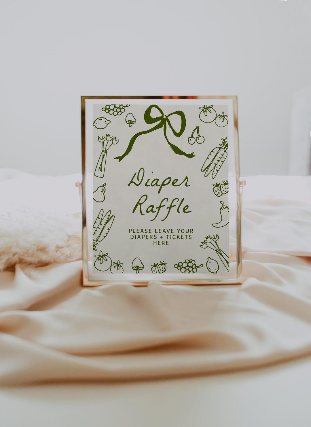 Locally Grown Diaper Raffle Sign Template | Editable Farmer's Market ...