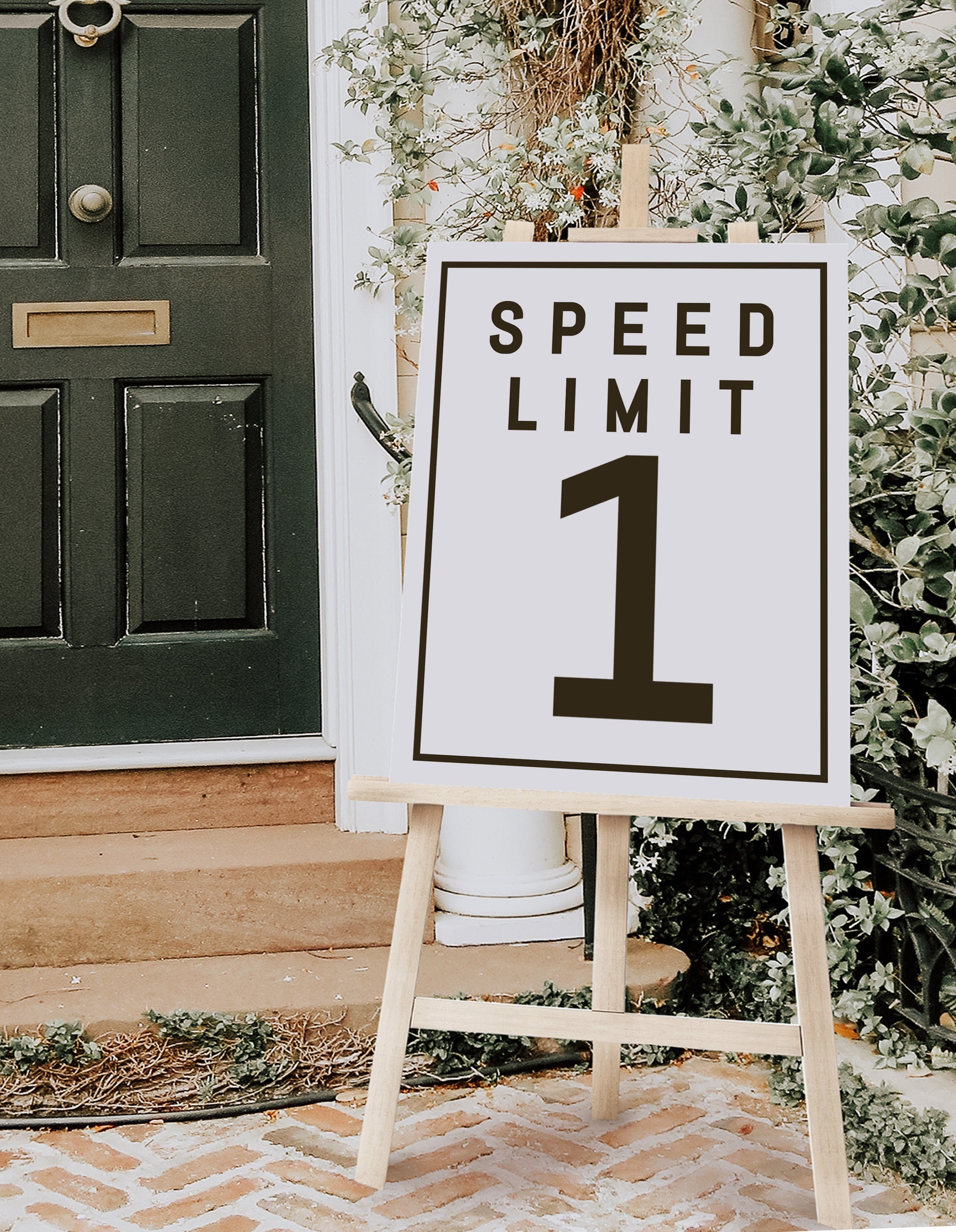 Speed Limit 1 Sign Template | Fast ONE Race Car Birthday Party DIY Sign ...