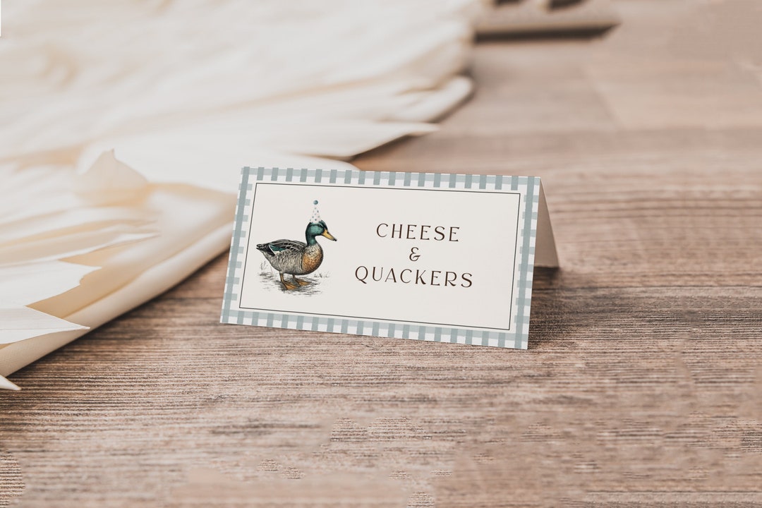 Editable Duck Food Tent Template | Boy One Lucky Duck Birthday ...