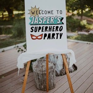 Superhero Birthday Bundle Editable Template Set | Modern Super Hero Boy ...