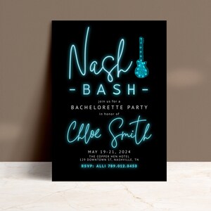 Nash Bash Bachelorette Party Invitation Nashville Bridal - Etsy