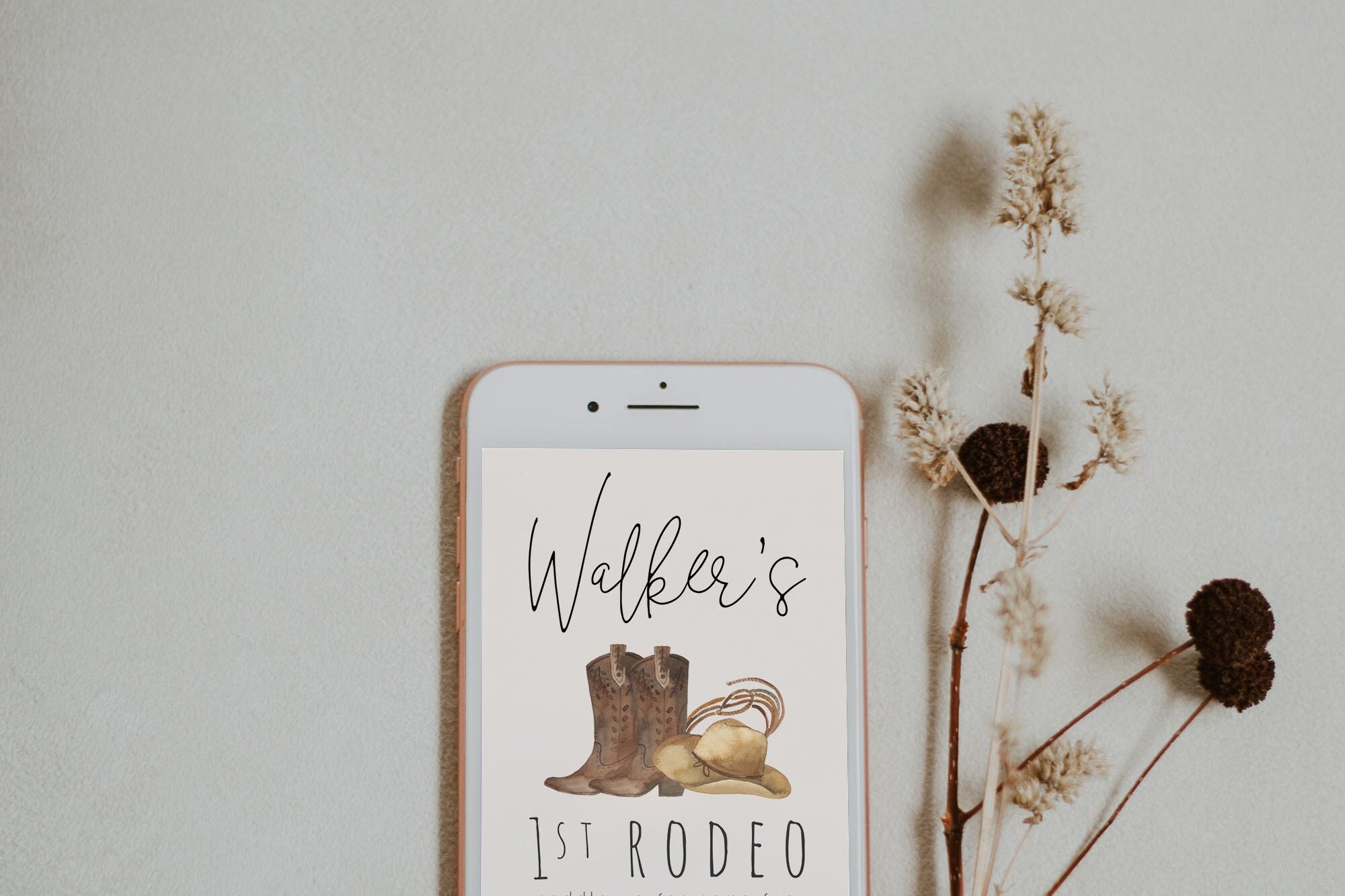 1st Rodeo Birthday Party Text Invitation Cowboy Bday - Etsy