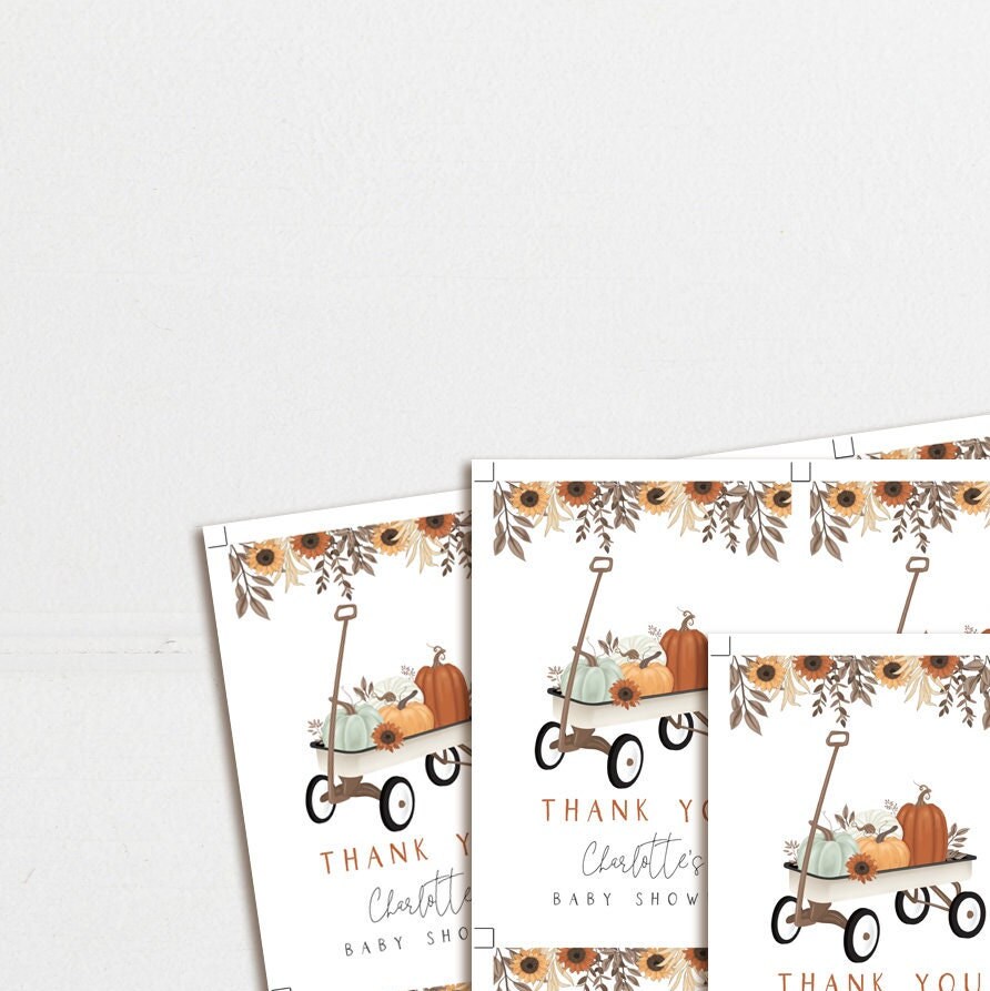 Editable Pumpkin Thank You Favor Tag Little Pumpkin Baby - Etsy