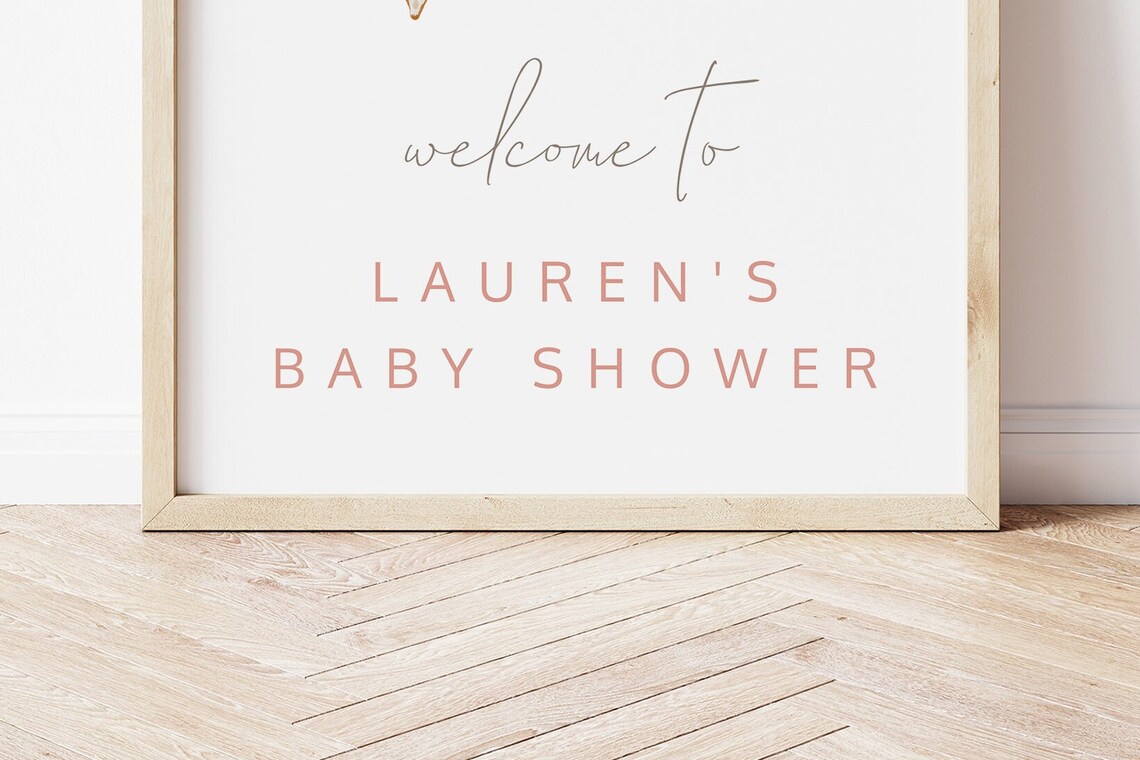 Clothesline Baby Shower Welcome Sign Girl Baby Shower Decor - Etsy