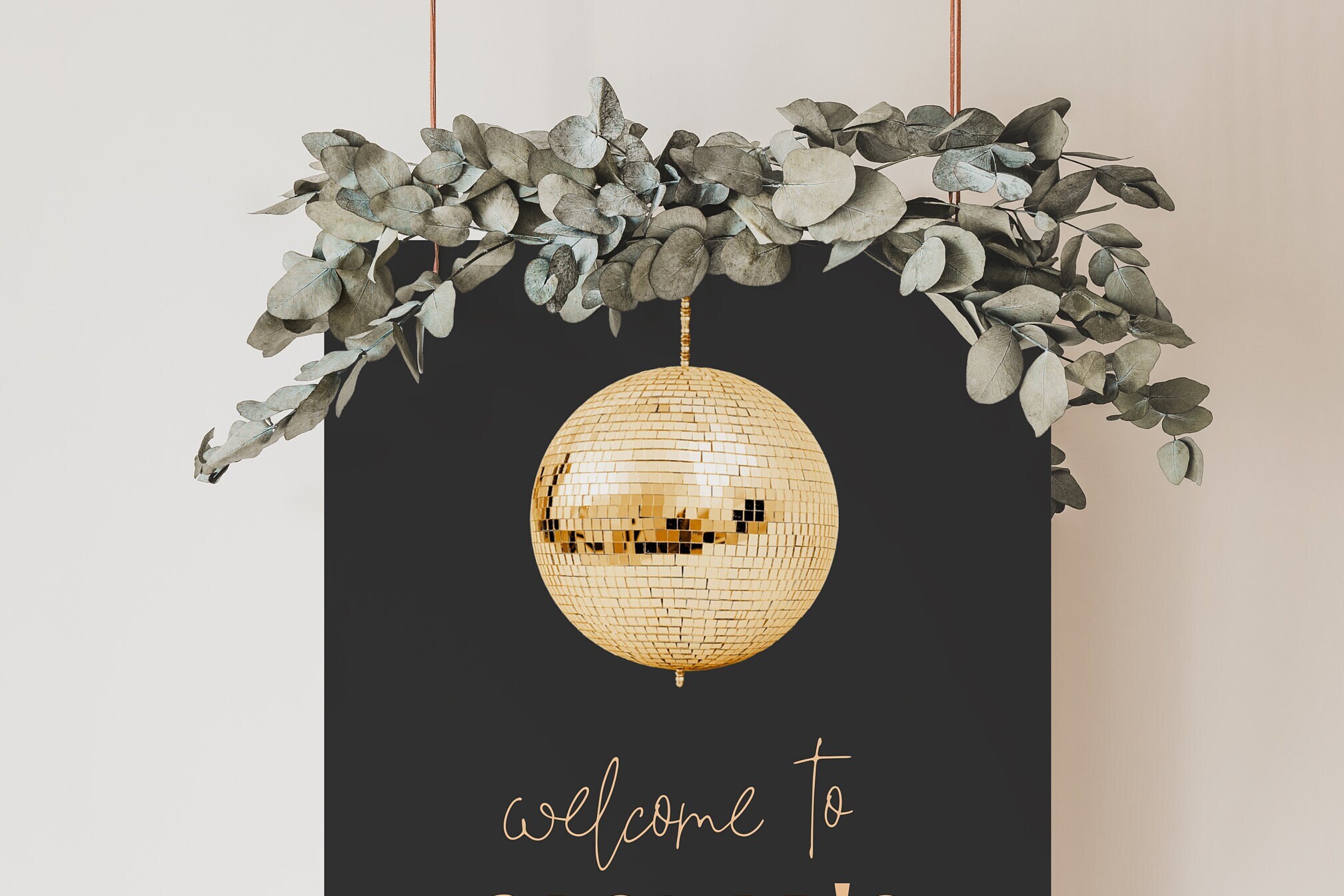 Disco Party Welcome Sign Disco Ball Dance Birthday Party | Etsy