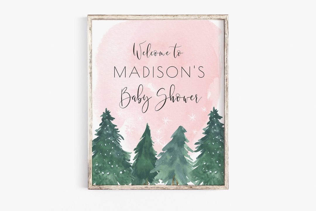 Winter Welcome Sign | Baby It's Cold Outside Girl Baby Shower Printable ...