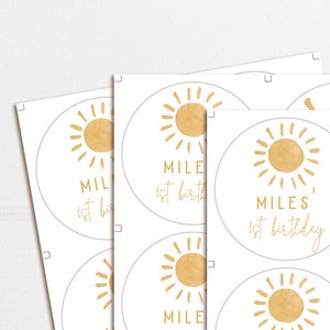 Sunshine Cupcake Topper Template | Editable Our Little Sunshine Cupcake ...
