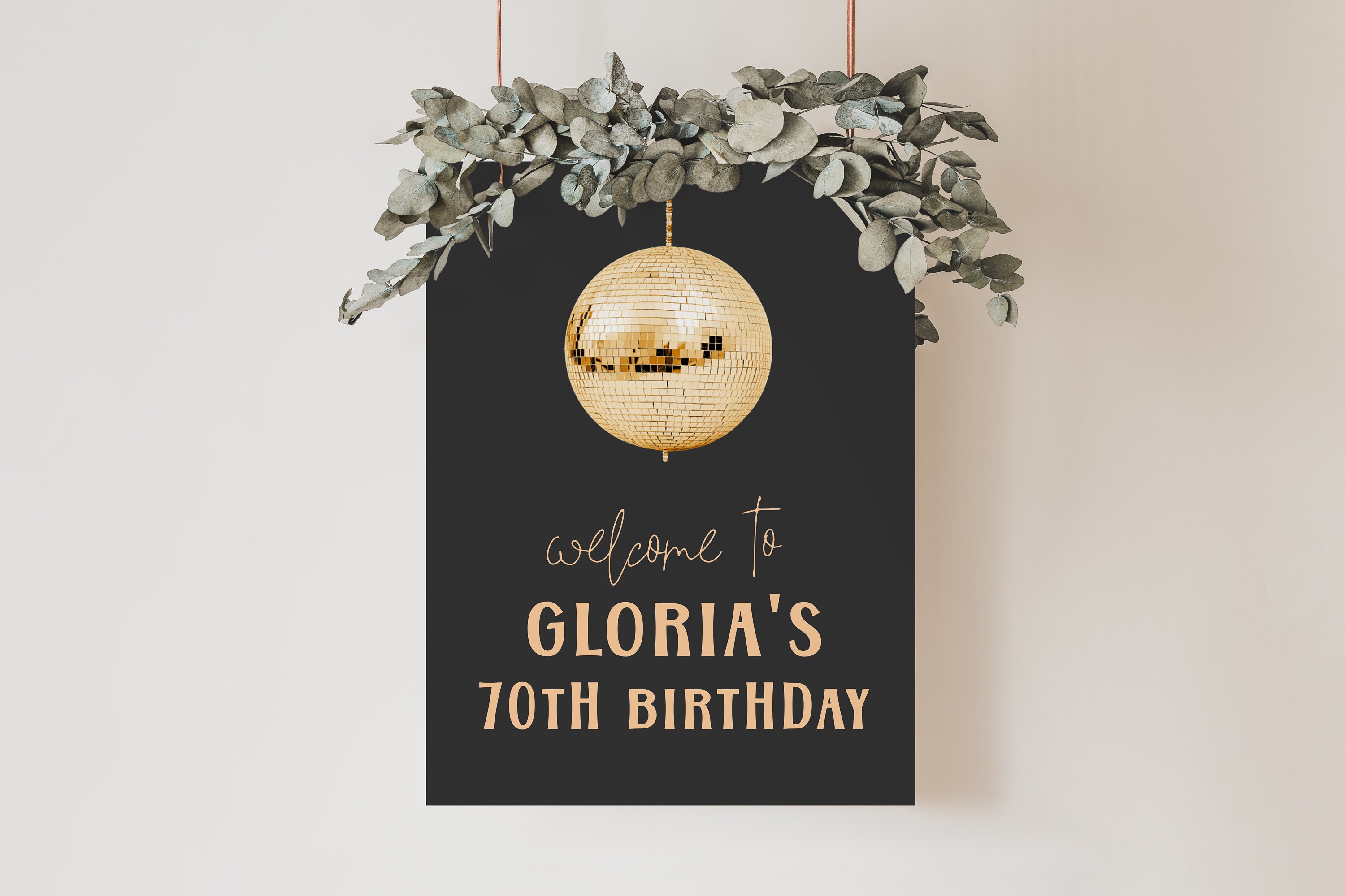 Disco Party Welcome Sign | Disco Ball Dance Birthday Party Welcome Sign ...