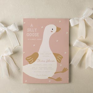 Silly Goose Baby Shower Invitation -editable Template | DIY A Silly ...