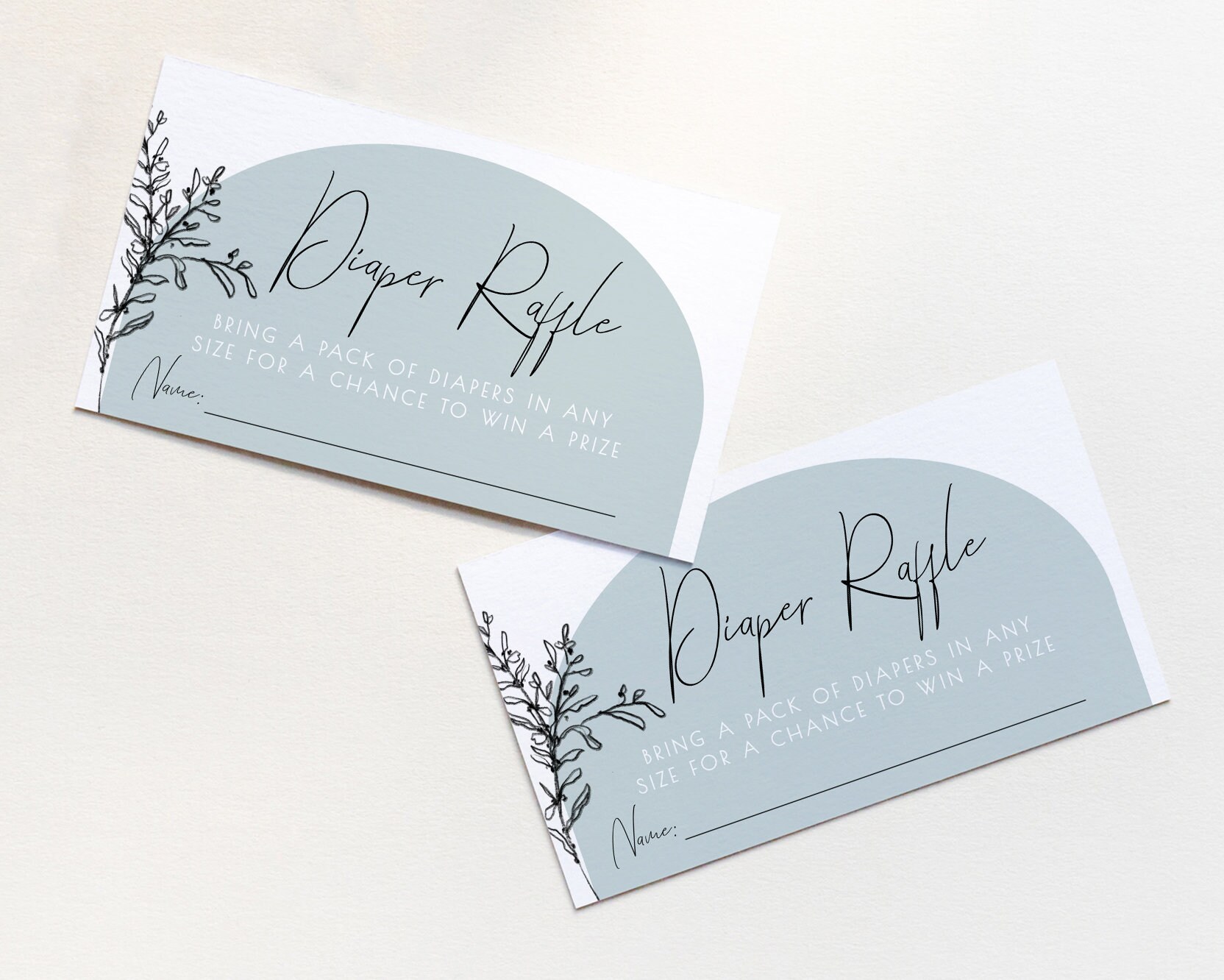 Blue Diaper Raffle Ticket Template Boy Baby Diaper Shower - Etsy