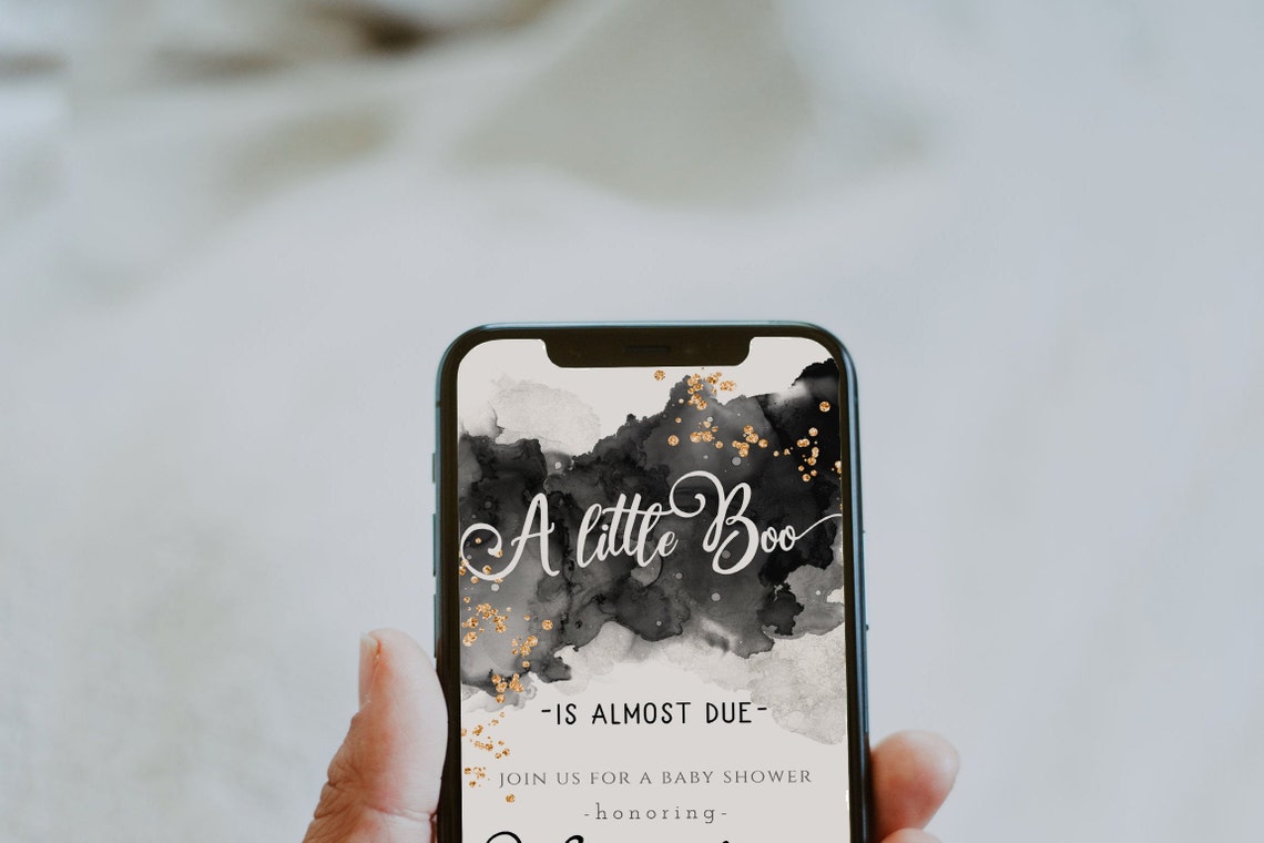 A Little Boo Baby Shower Text Invitation Template A Little - Etsy