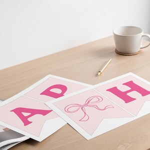 Bow Birthday Banner Template | Editable Hand Drawn Bow Birthday Sign ...