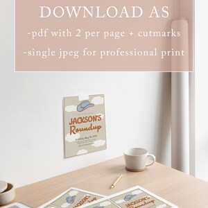 Editable 1st Roundup Birthday Invitation Template | Our Little Cowboy ...