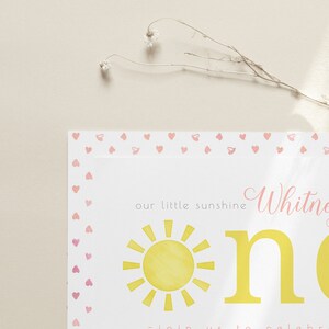 Sunshine Girl 1st Birthday Invitation Editable Template | Our Little ...