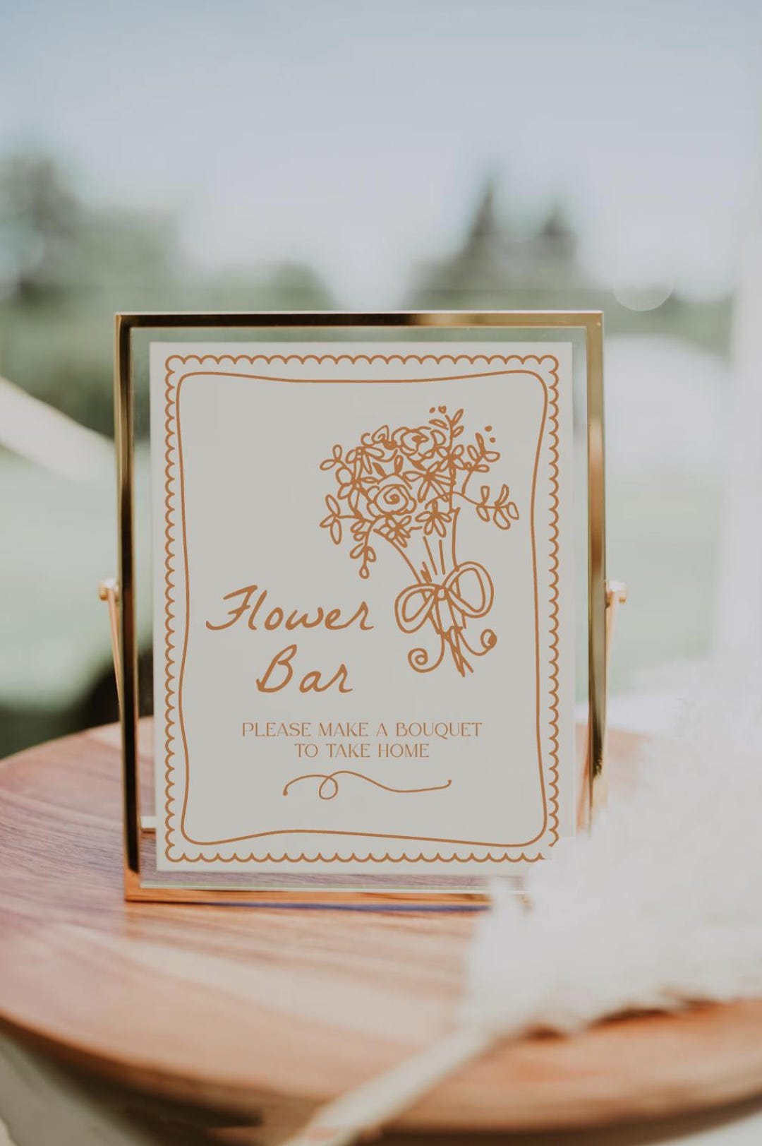 Flower Bar Sign Template | Editable Love in Bloom Make a Bouquet ...
