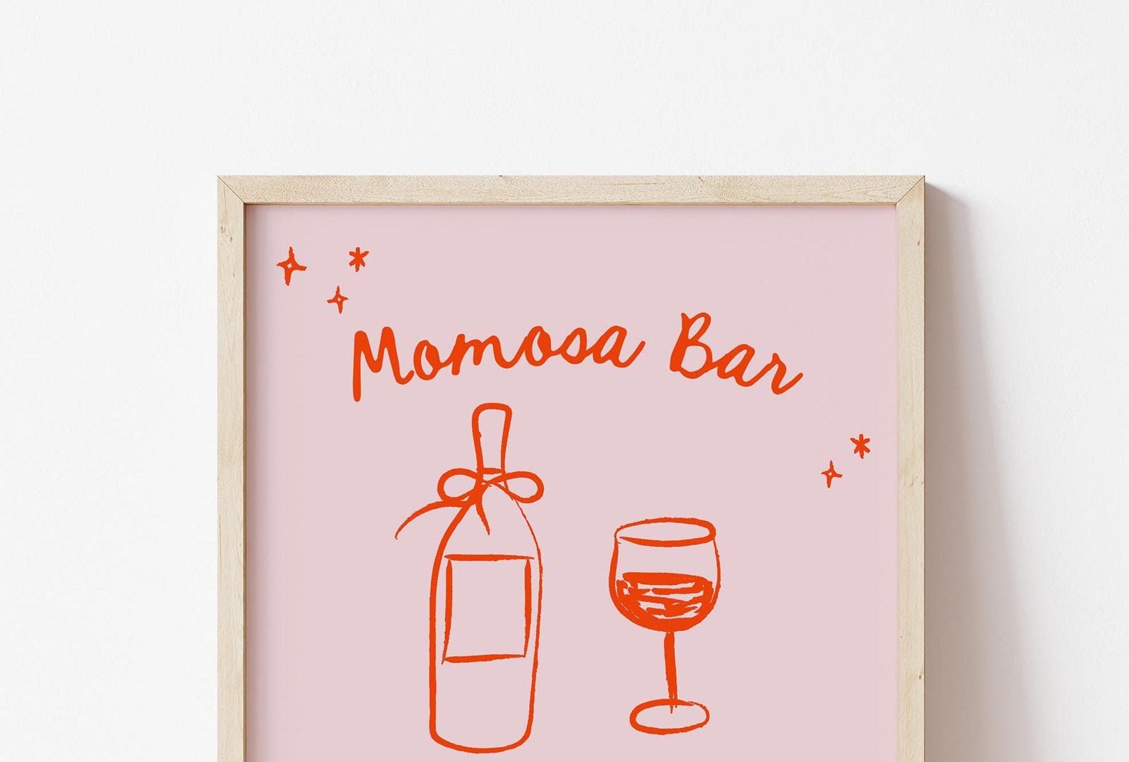 Brunch Momosa Bar Sign Template | Editable Hand Drawn Baby Shower ...