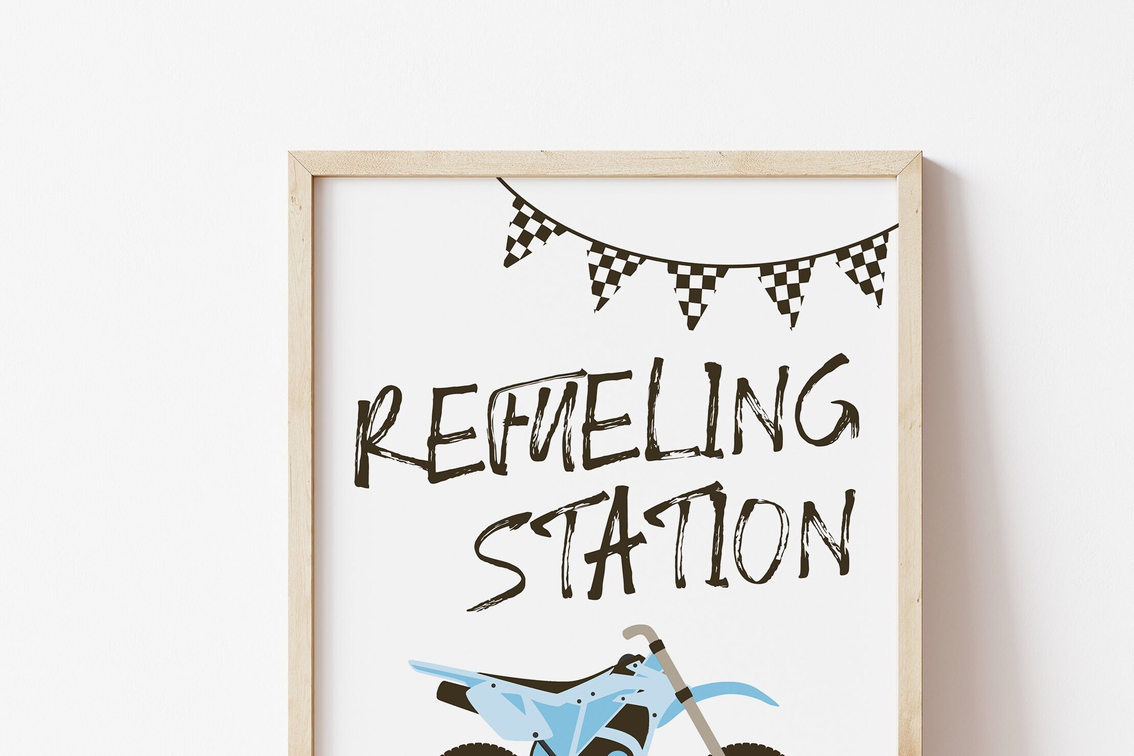 Refueling Station Sign Template | Dirt Bike Baby Shower Food Sign ...