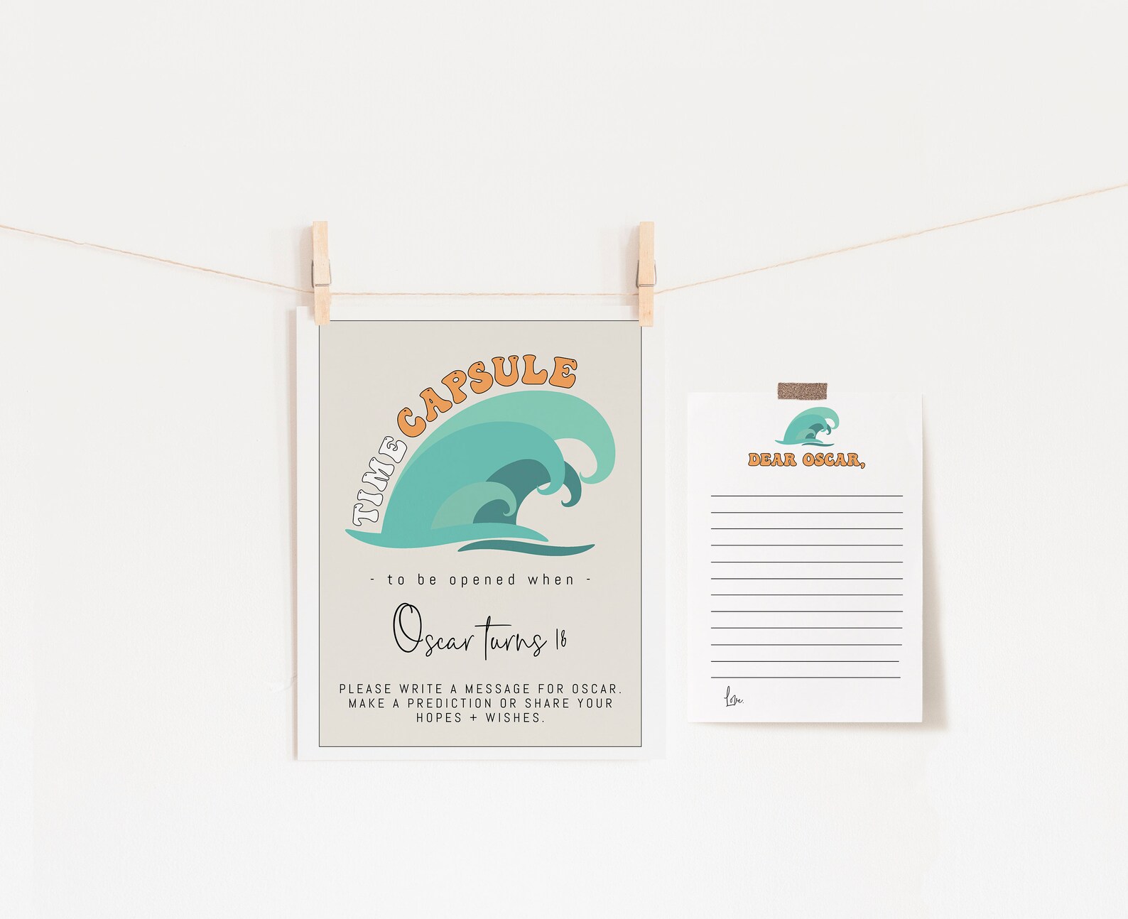 Surf 1st Birthday Bundle | Editable the Big ONE Invitation and ...